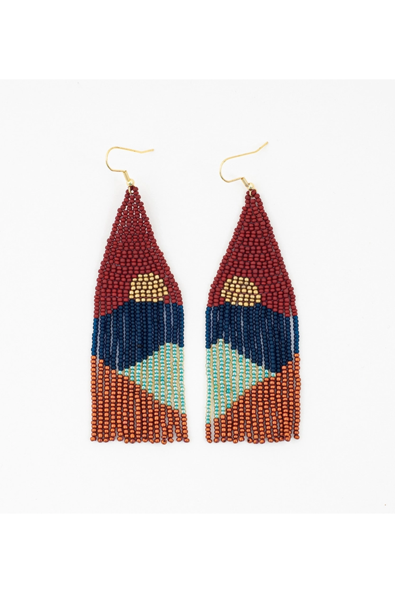 Altiplano Vista Beaded Fringe Earrings Palm and Perkins